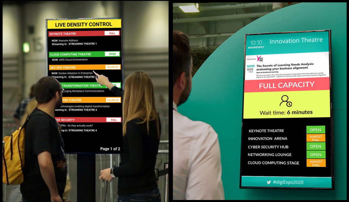 Live Crowd Control - Digital Signage - Aztec Events